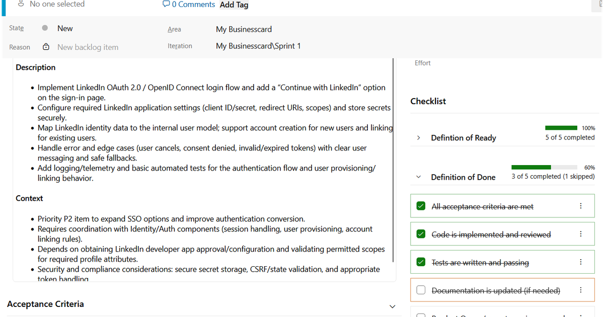 Standardize Azure DevOps Work with Reusable Checklists for Teams